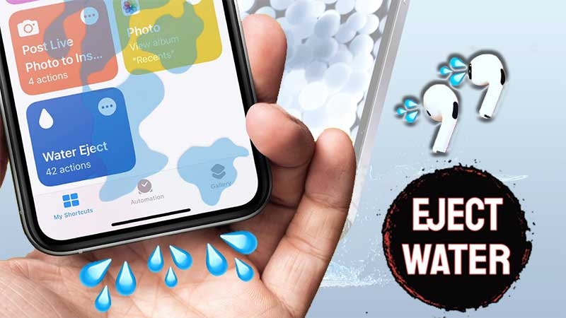Water Eject Shortcuts: Công cụ giúp đẩy nước ra khỏi loa iPhone